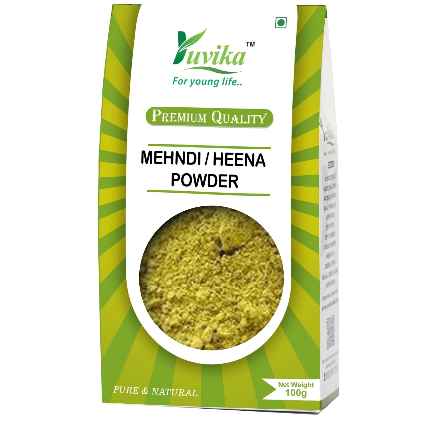 Mehndi Powder - Henna Powder (100g) – YUVIKA